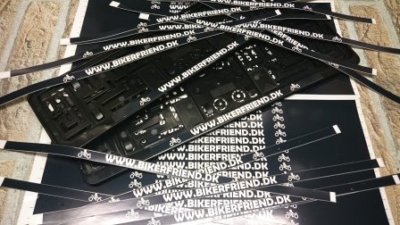 Nummerplade Sticker. - BikerFriend - Klistermærker - BIKERFRIEND.DK